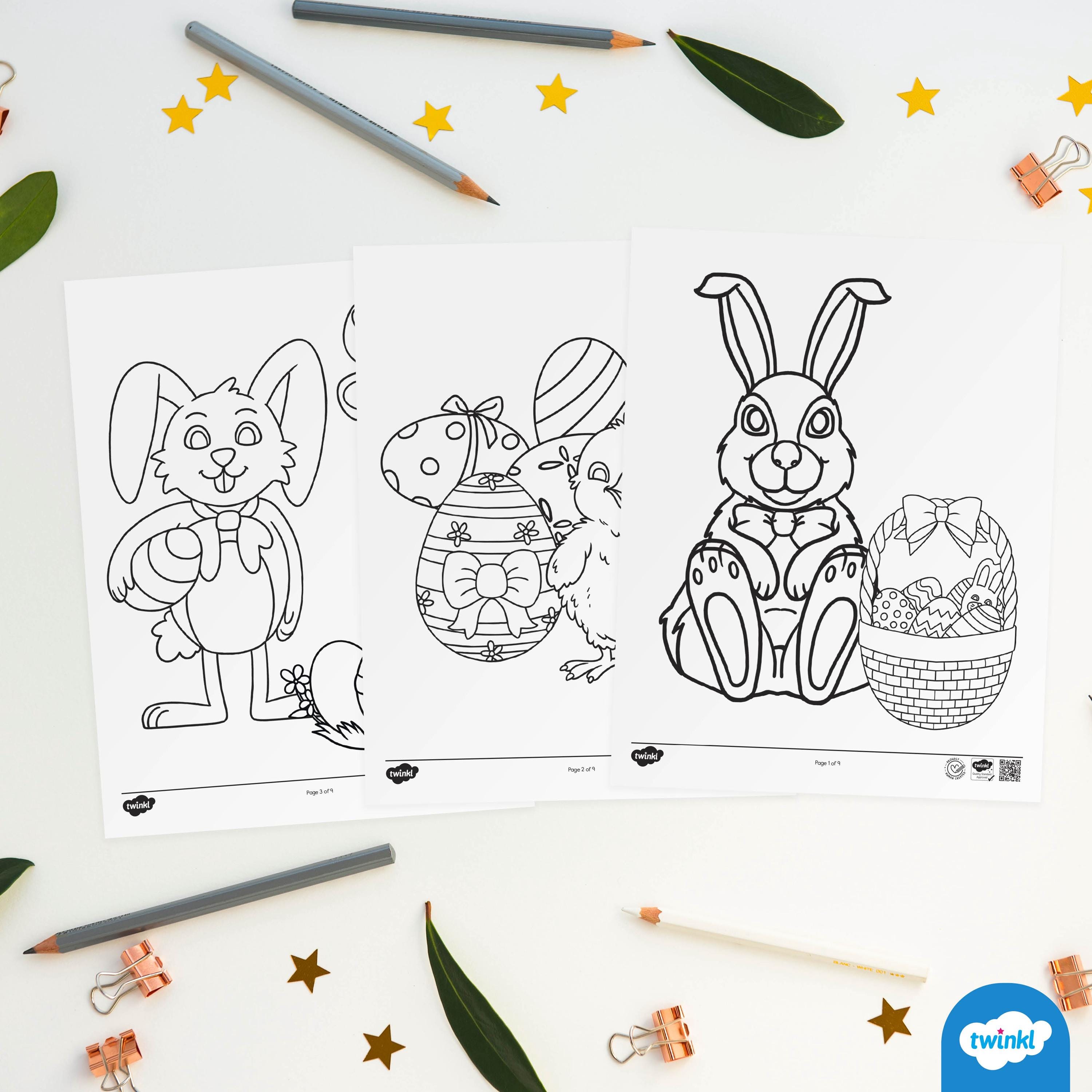 Easter Coloring Book: Low-prep Printable Coloring Pages - Etsy