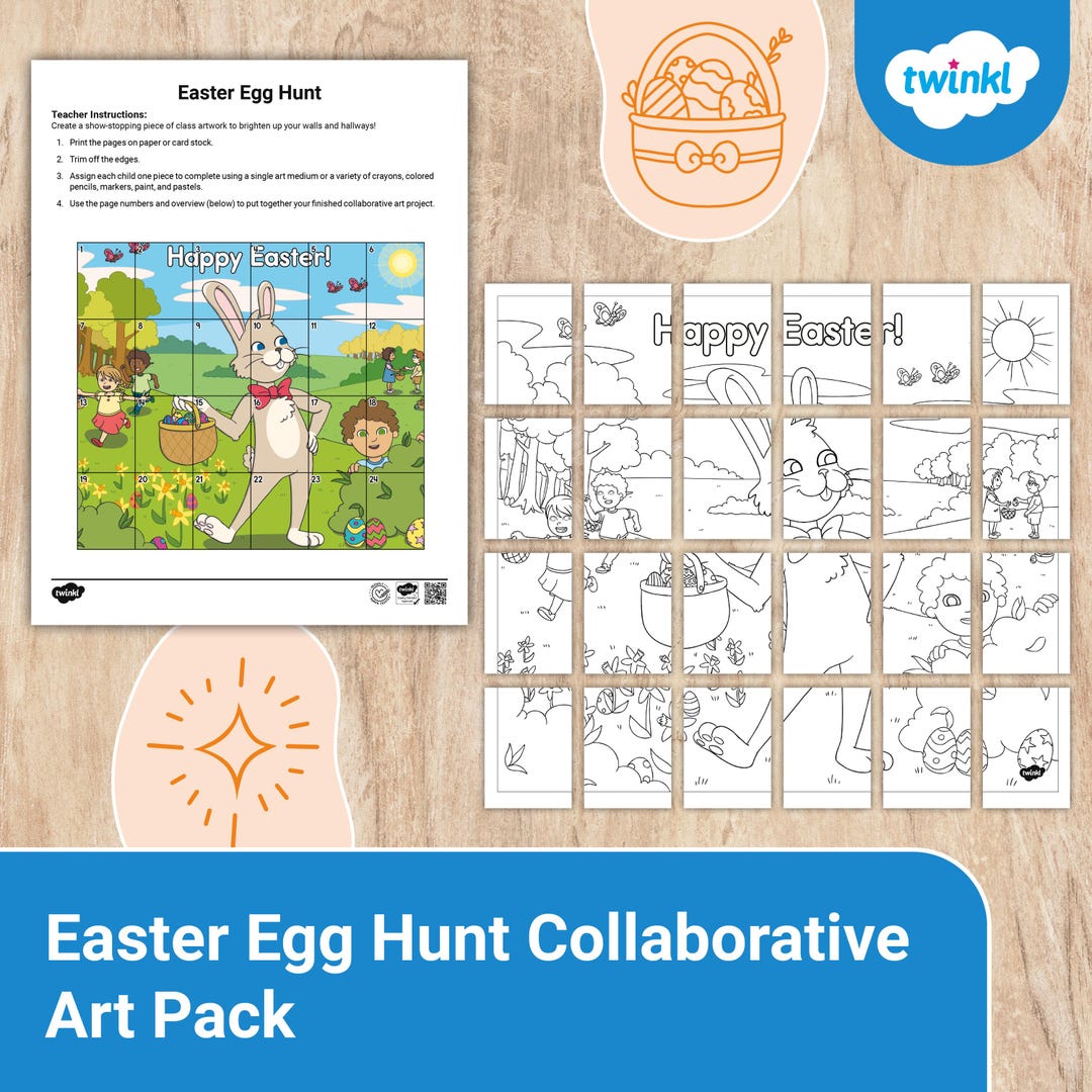 Easter Egg Hunt Collaborative Art Pack - Etsy