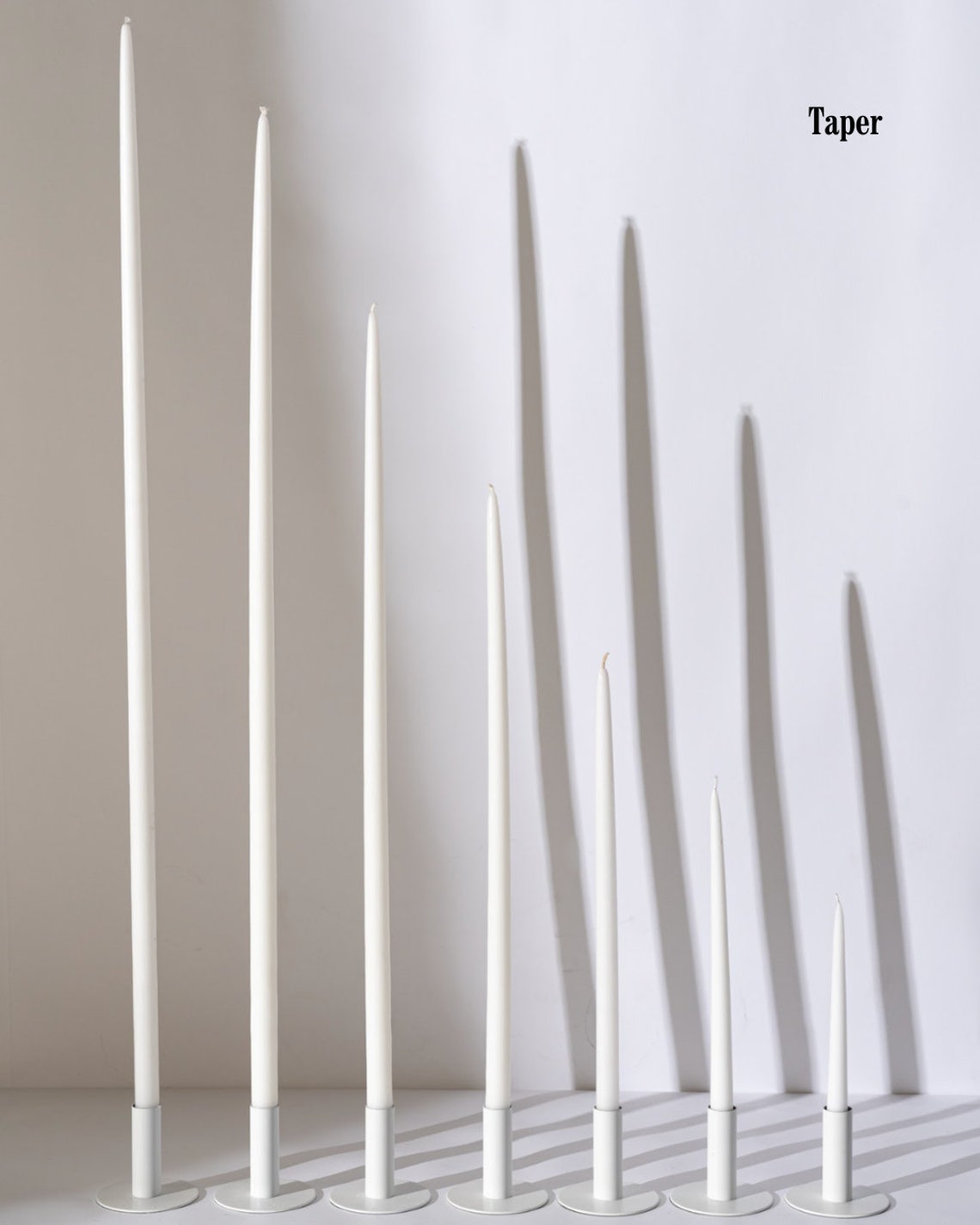 XXL Wedding Tall Candles | WHITE - 100cm (single), 90cm (single), 76cm ...