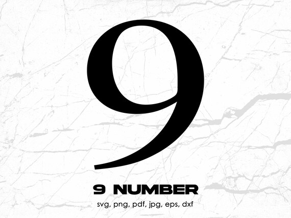 Number 9 Digital File Download Svg Png Pdf - Etsy