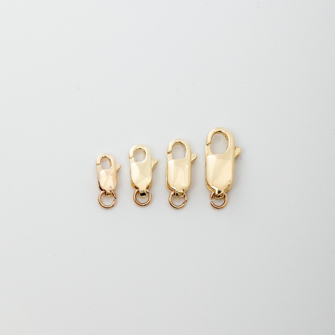 14K 18K Solid Gold Lobster Clasp, Necklace Bracelet Closure - Etsy