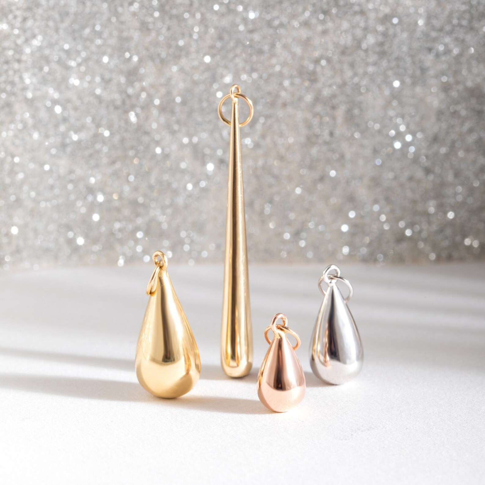 Tear Drop Cremation Urn Necklace in 14K Real Gold Keepsake - Etsy