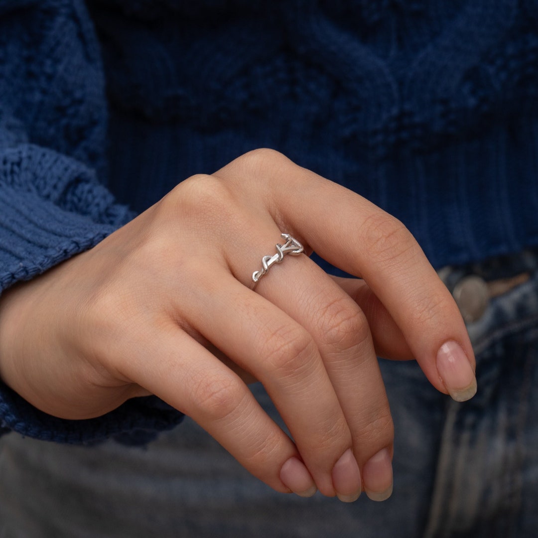 Veterinary Caduceus Ring, 14K 18K Solid Gold Veterinarians Staff of ...