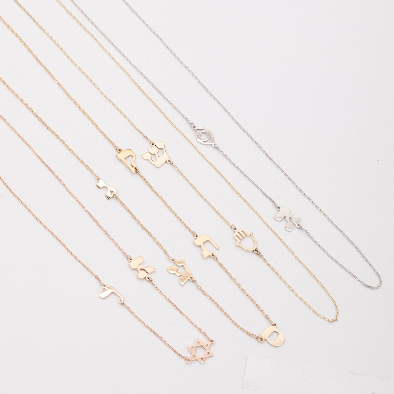 Initial Hamsa Necklace - Etsy