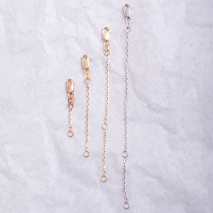 14K 18K Real Gold Necklace or Bracelet Extender, Extension Chain for ...