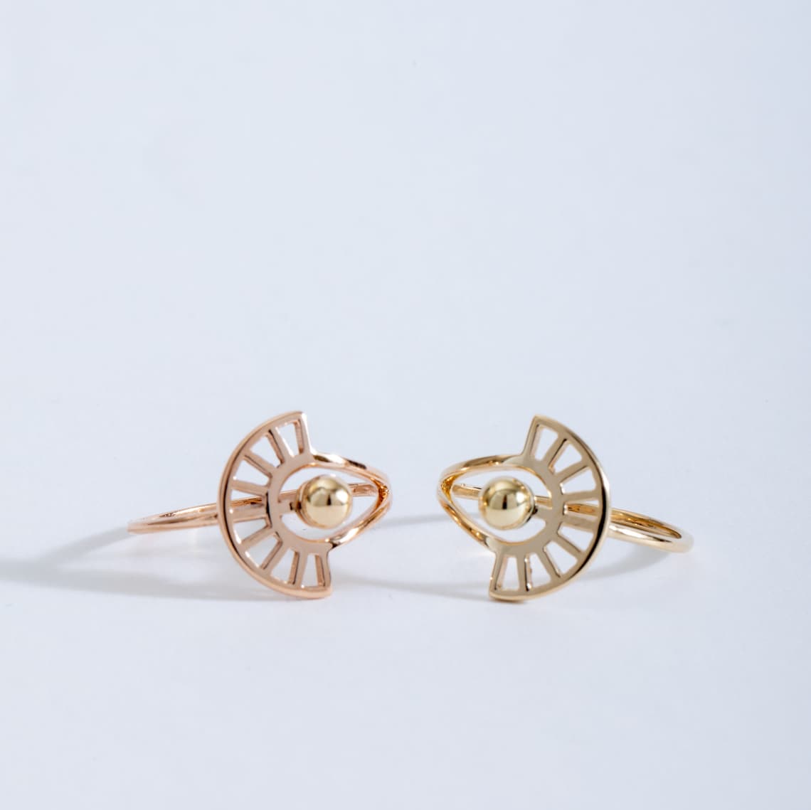 Minimalist Sun Ring, 14K Gold Sunrise Ring, Dainty Boho Jewelry - Etsy