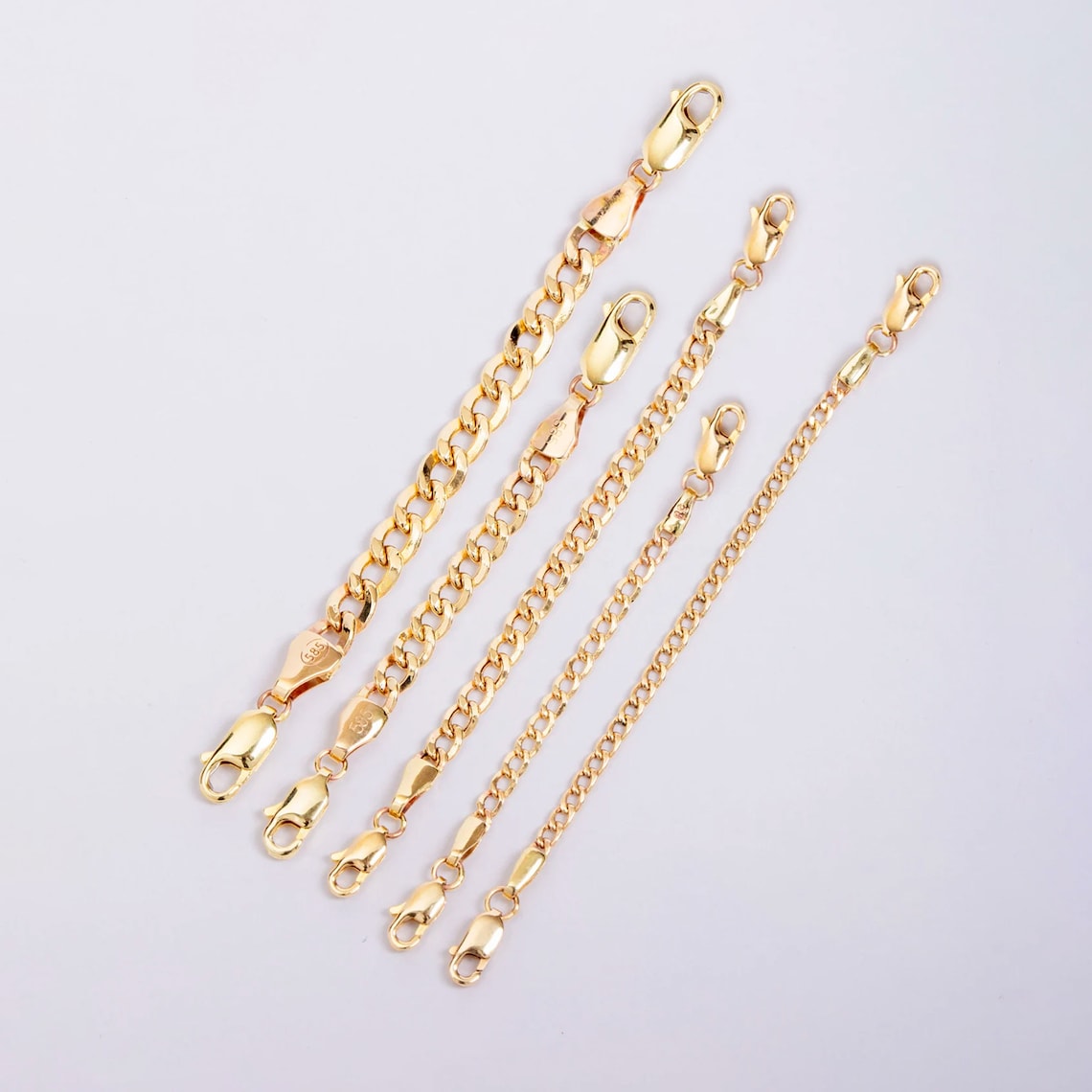 Double Sided Lobster Claw Cuban Chain Extender 14K Real Gold - Etsy