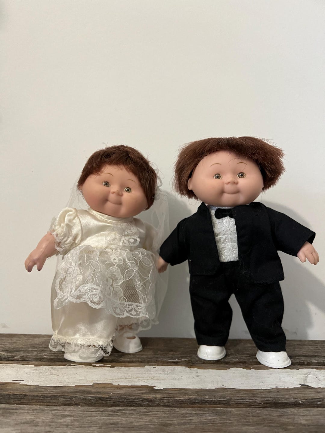 Bride and Groom Dolls, Bride and Groom Doll Cake Topper, Dolls, Cabbage ...