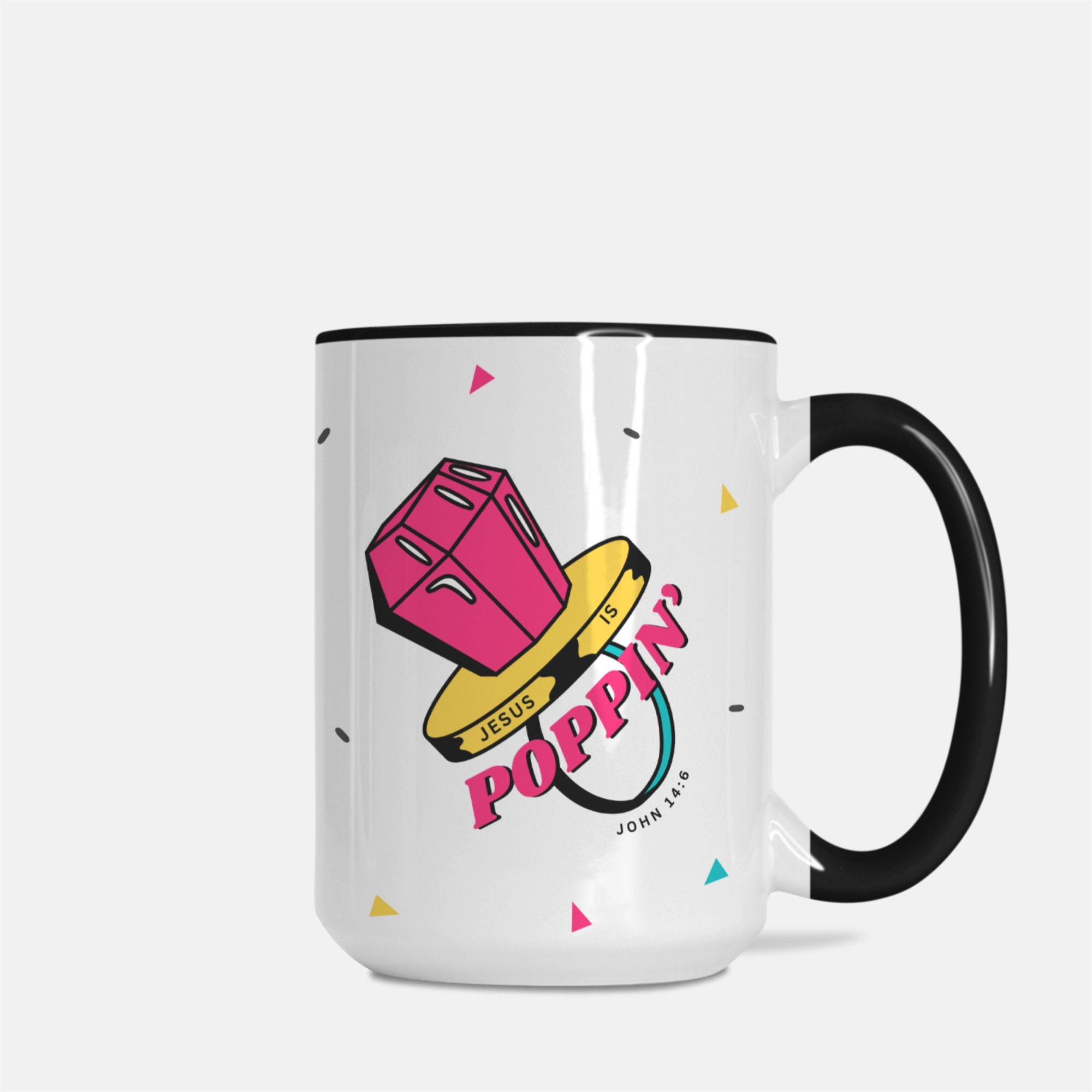 Retro Jesus is Poppin' Mug Deluxe 15 Oz. (black + White) - Etsy