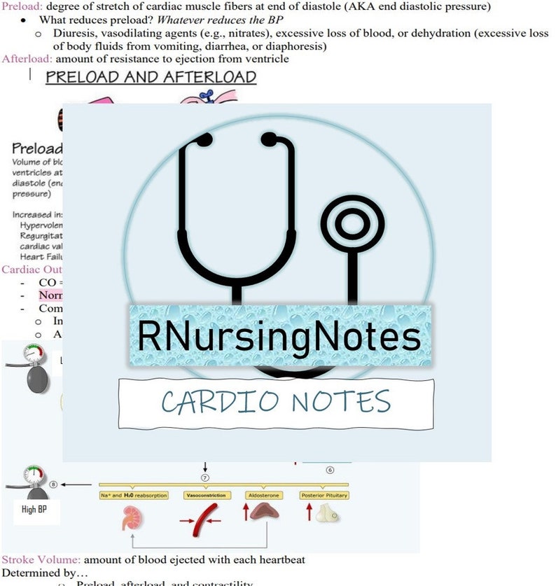 Cardiac Nursing Notes Bundle - 21 PAGES - Etsy