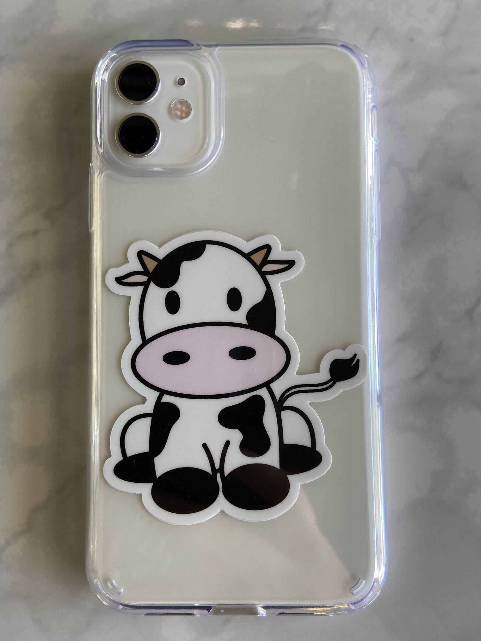 Happy Cow Vinyl Sticker - Etsy