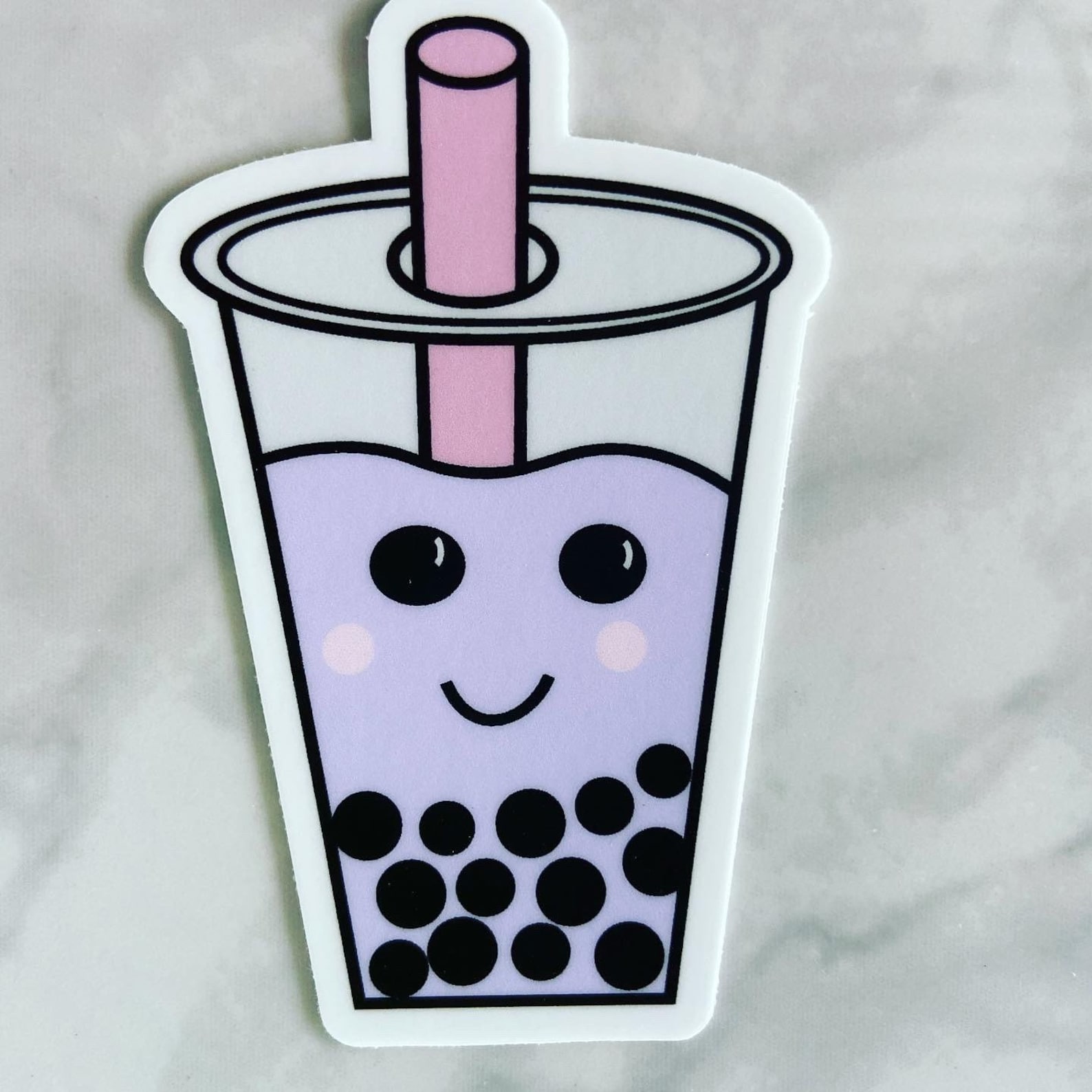 Taro Milk Tea Vinyl Sticker - Etsy