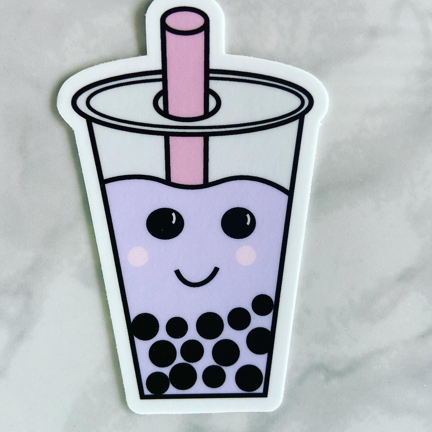 Taro Milk Tea Vinyl Sticker - Etsy