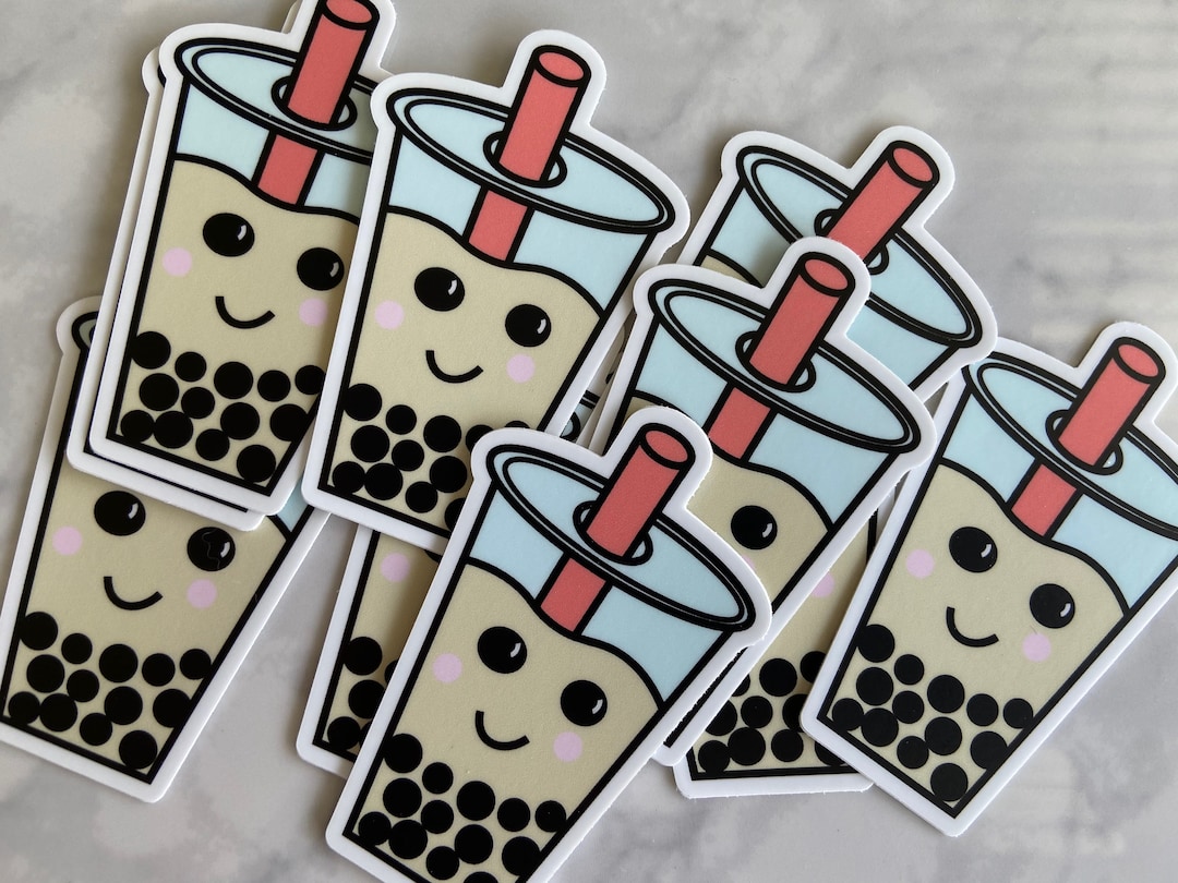 Boba Milk Tea Vinyl Sticker - Etsy