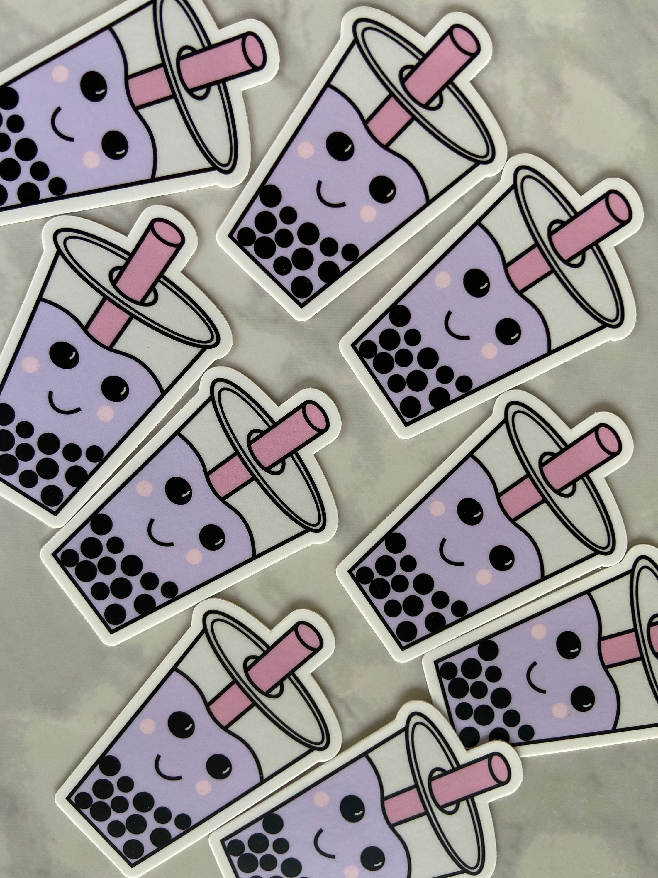 Taro Milk Tea Vinyl Sticker - Etsy