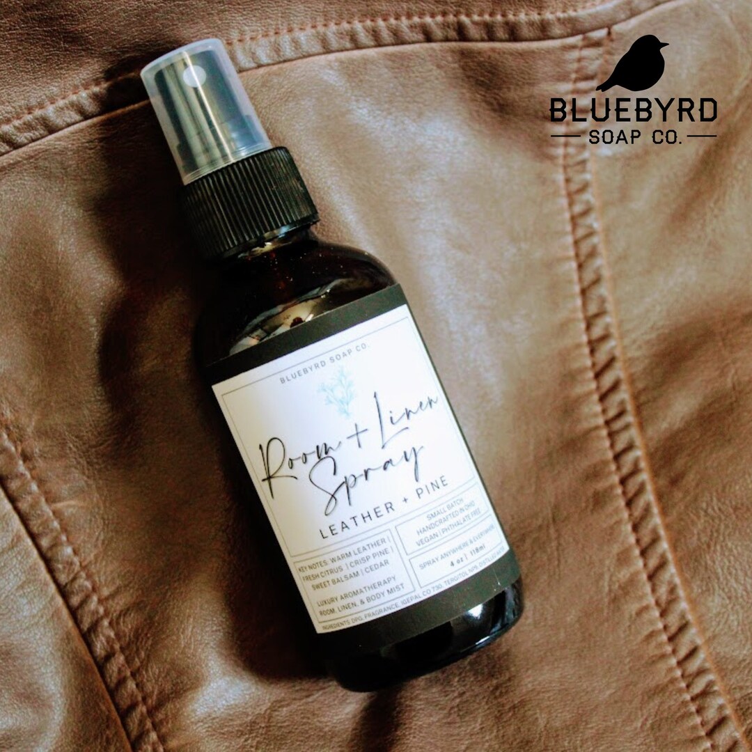 LEATHER + PINE Men's Room & Linen Spray Bottle | Non-toxic Home ...