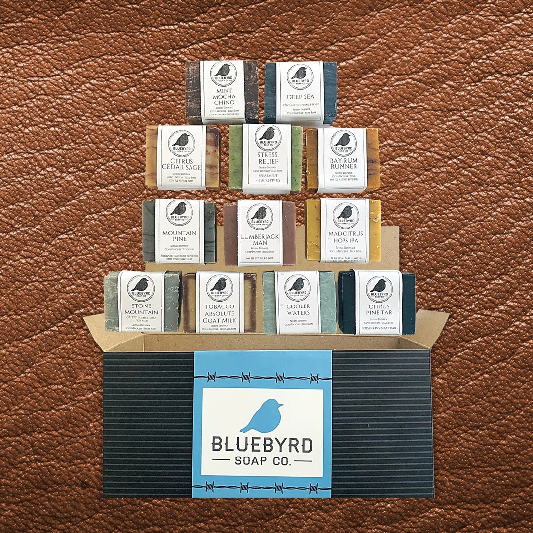 Year of Mens Soap Box- Masculine Scented Soap Bars for Men - 12 Bars of ...