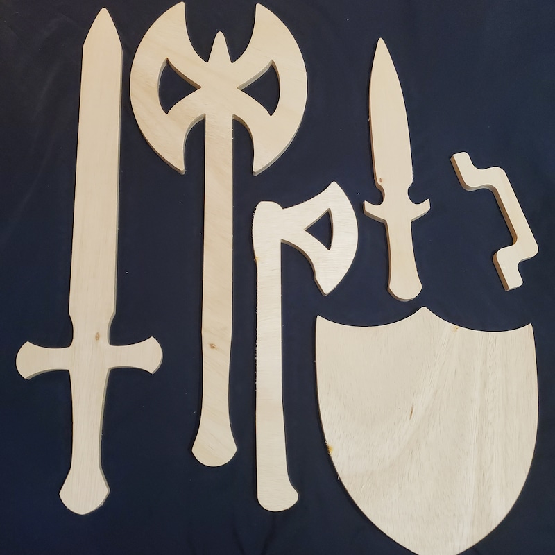 Wooden Cnc Swords - Etsy UK