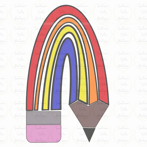 Pencil Rainbow PNG Digital Download - Etsy
