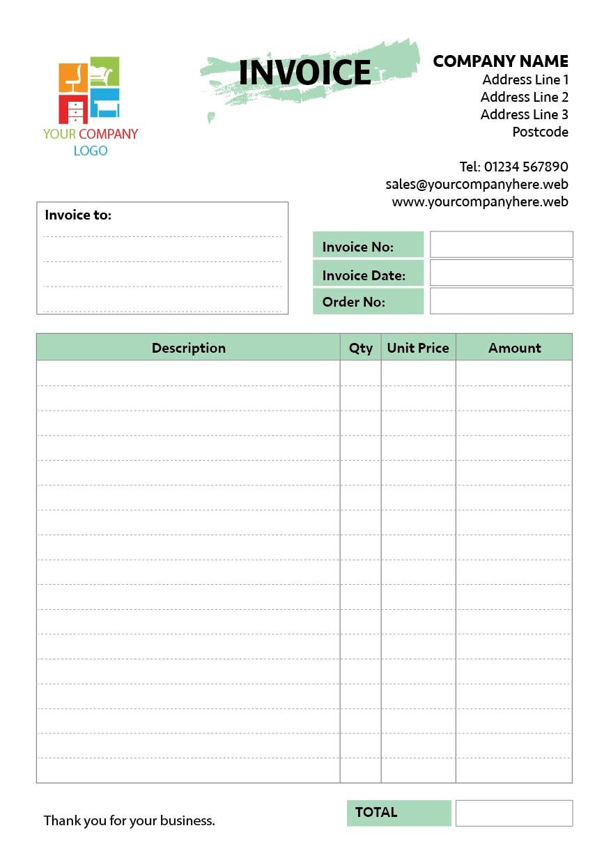 A5 Personalised Invoice Book Pad 50 Sets NCR Pad Print | Etsy UK