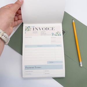 A5 Personalised Invoice Book Pad, Custom Name CR Pad Print Receipt ...