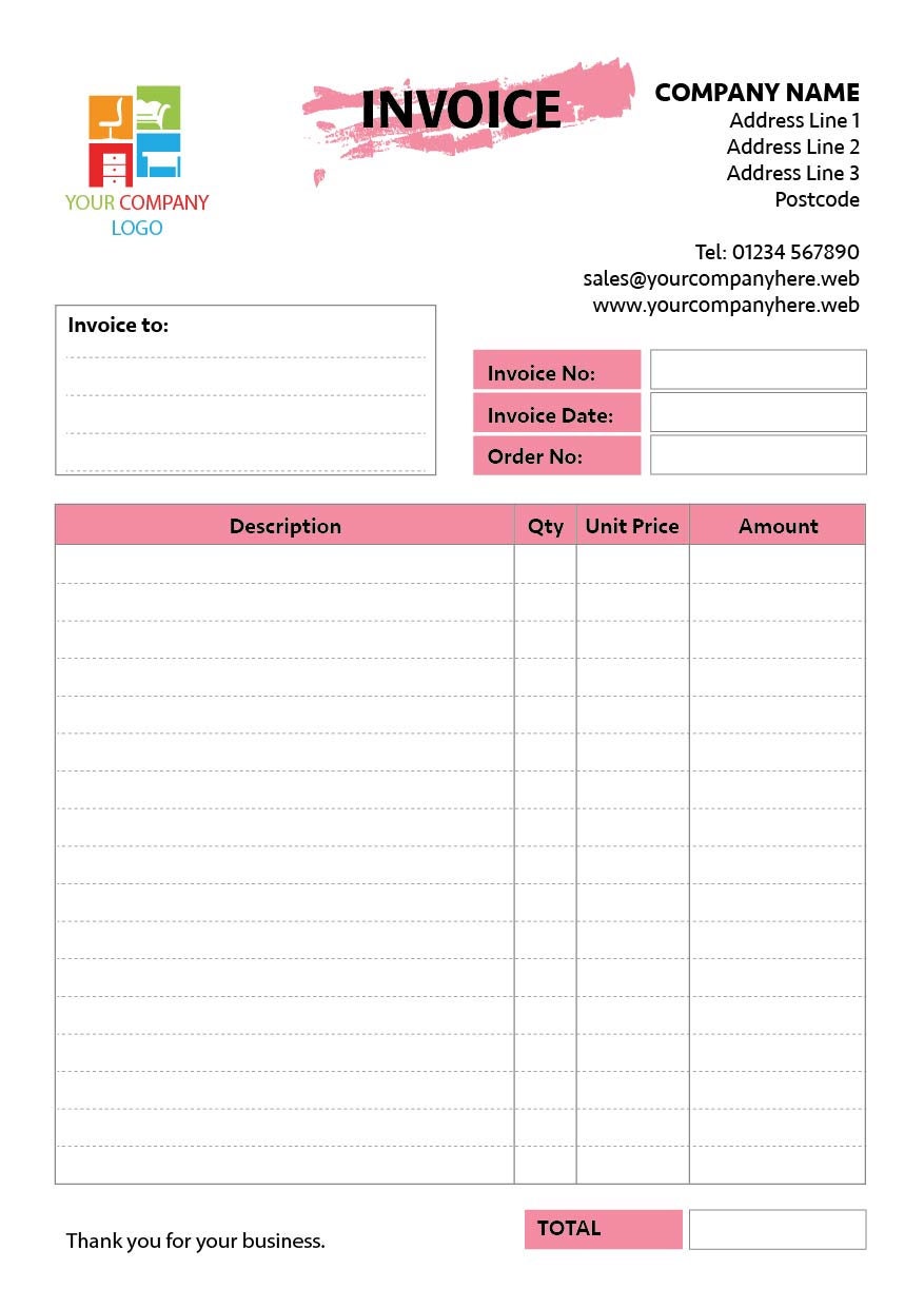 A5 Personalised Invoice Book Pad 50 Sets NCR Pad Print - Etsy UK