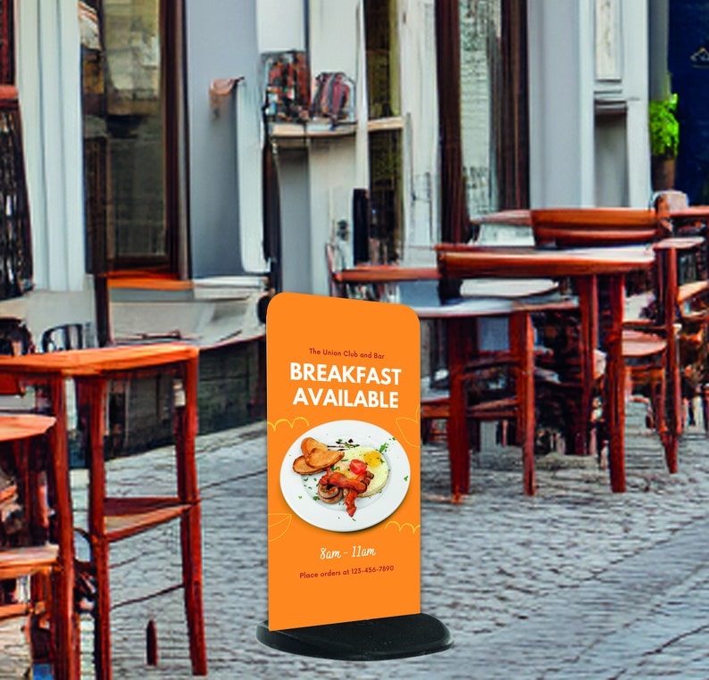 Custom Pavement Sign, Printed Shop Pavement Sign, Sandwich Board ...
