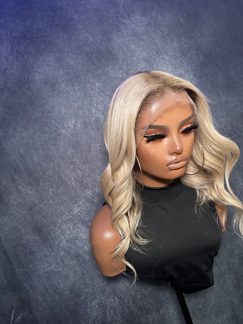 Custom Toned Blonde Wig, Premade Virgin Wig, Beige Blonde With Dark ...