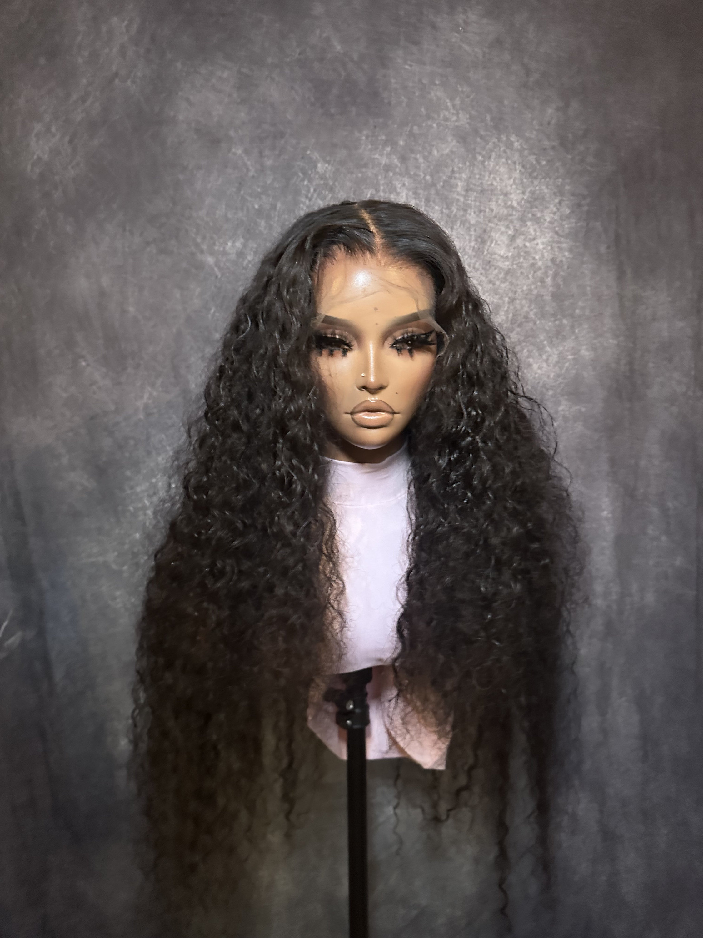 Water Wave 13x6 HD Invisible Full Lace Frontal Wig Pre-made Bleached ...