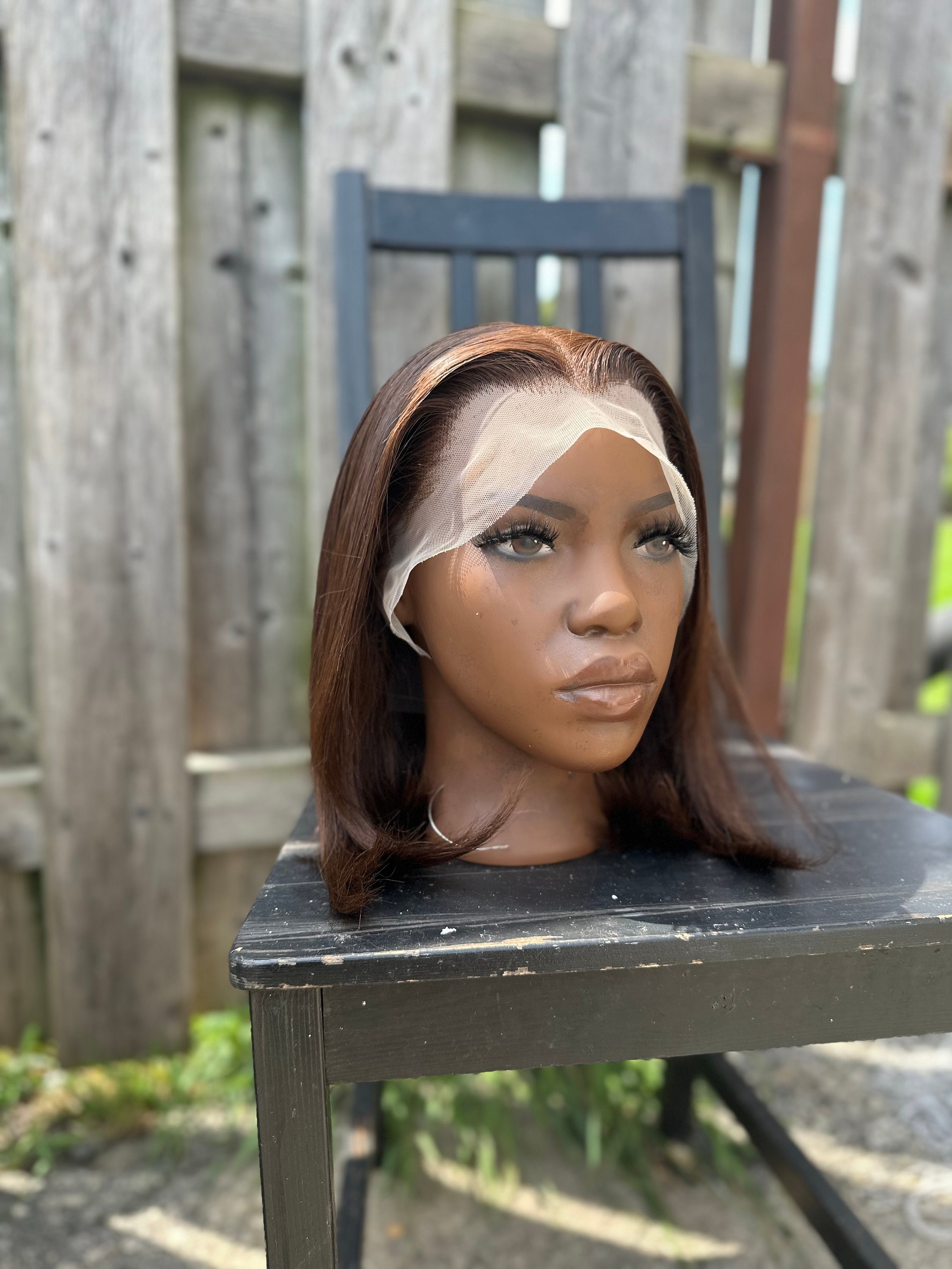 12 Closure Bob Wig HD Lace 5x5 HD Lace Human Hair Wig - Etsy