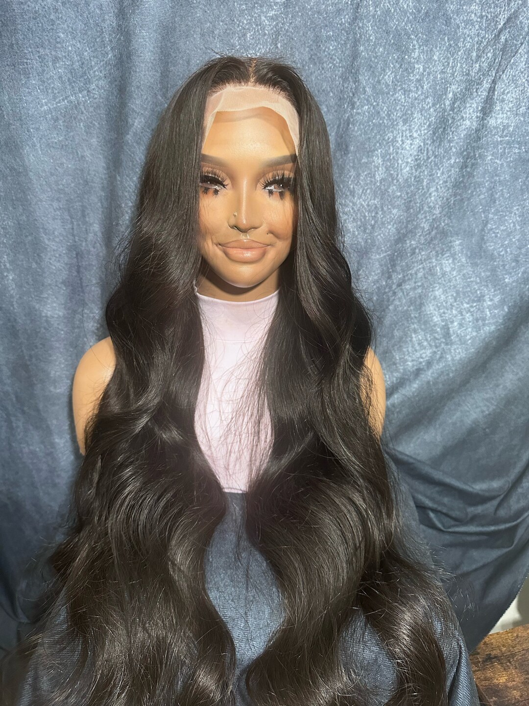 Invisible Lace 13x4 Full Frontal Wigs. Lace Frontal Wig Bleached Knots ...