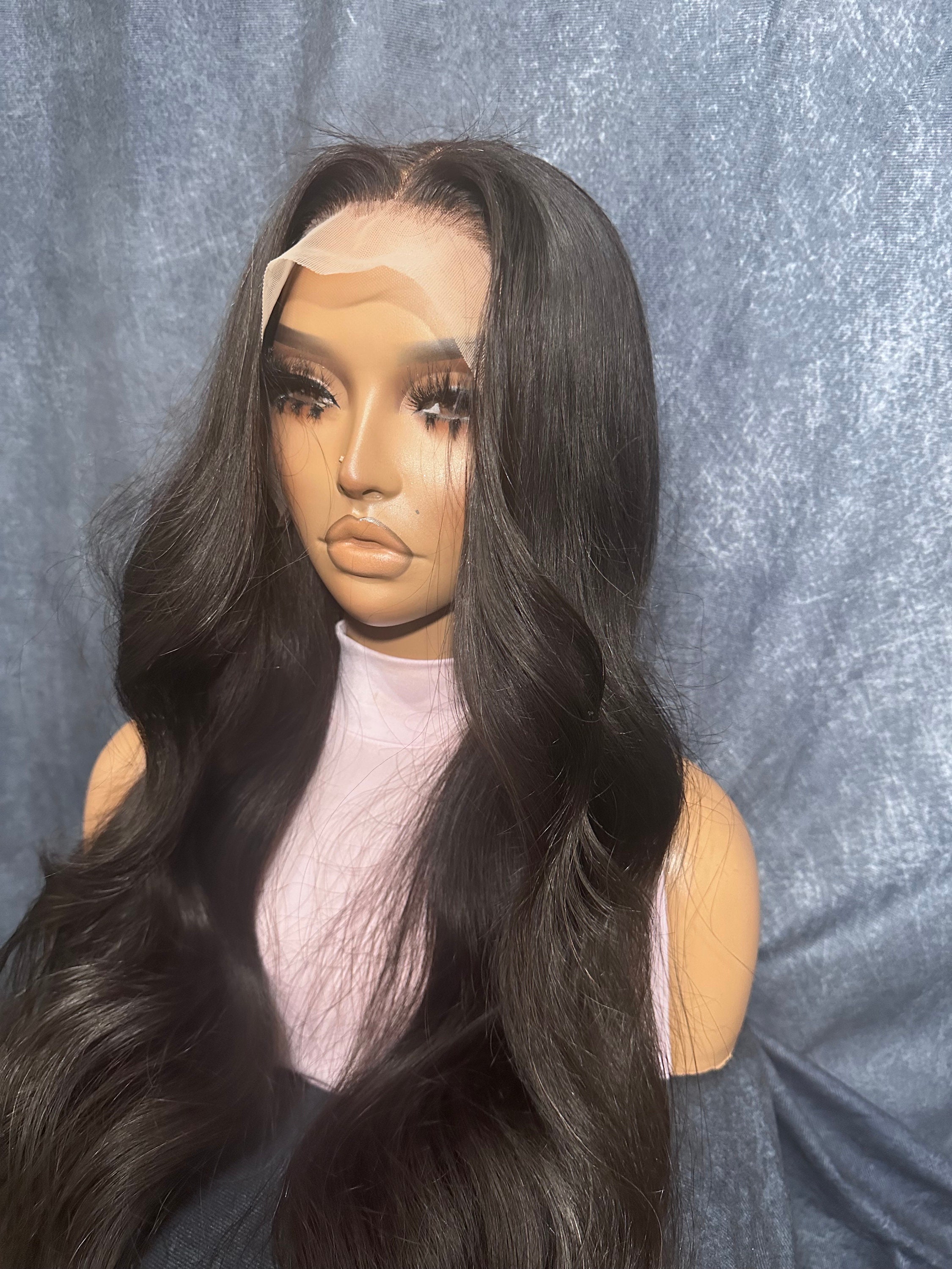 Invisible Lace 13x4 Full Frontal Wigs. Lace Frontal Wig Bleached Knots ...