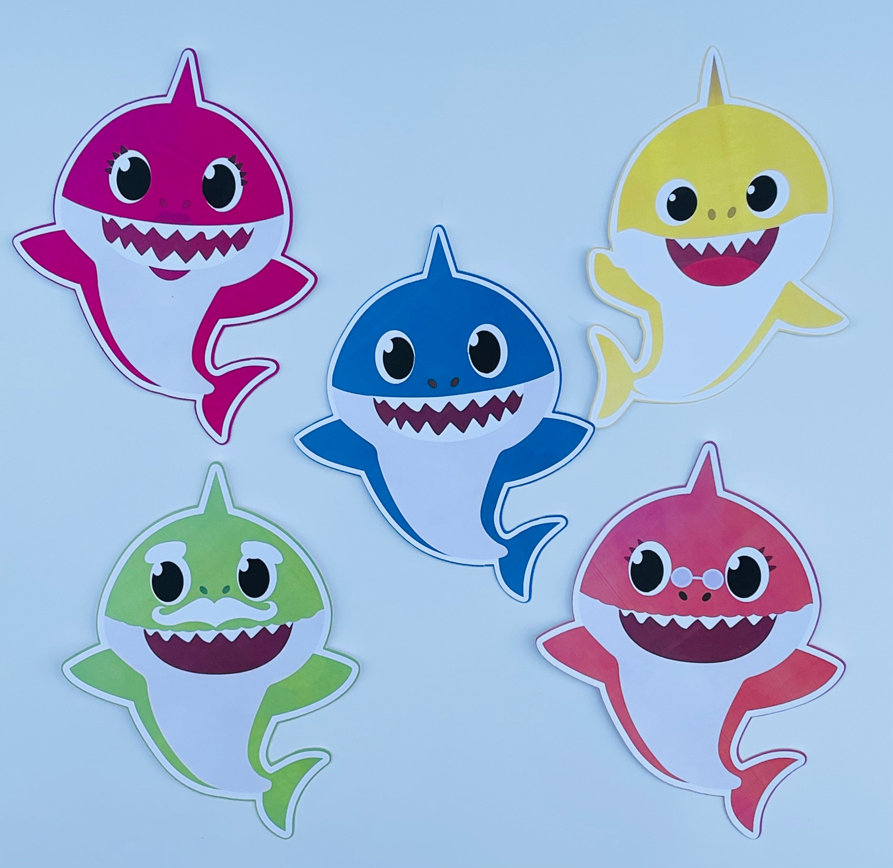 Baby Shark Cutouts and Cupcake Topper - Etsy