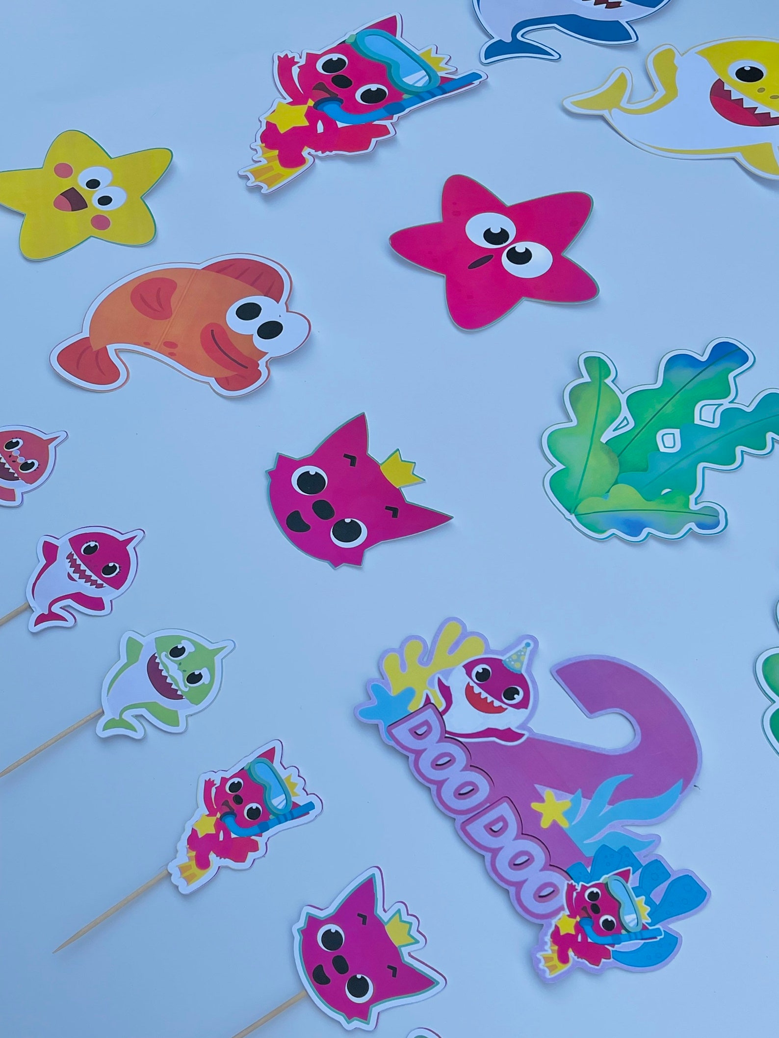 Baby Shark Cutouts and Cupcake Topper - Etsy