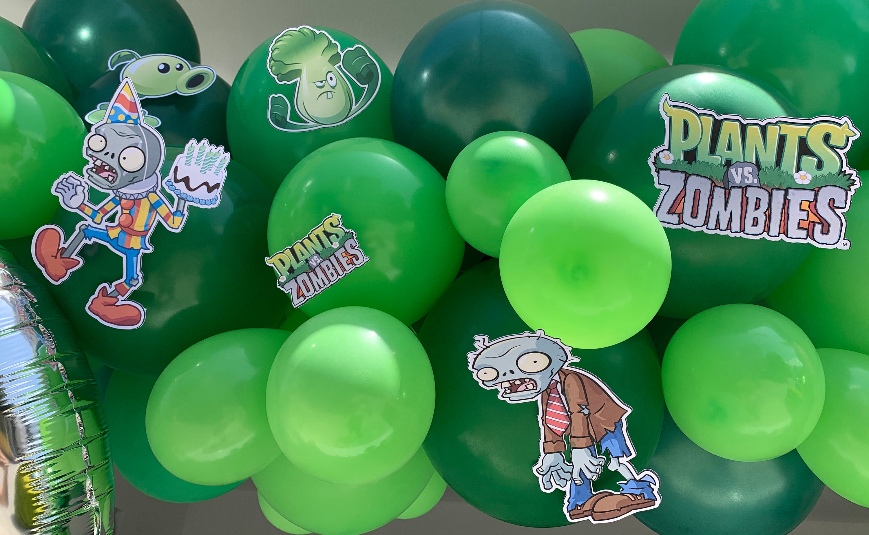 Plants Vs Zombies Balloon Garland Plants & Zombies Plants - Etsy Canada