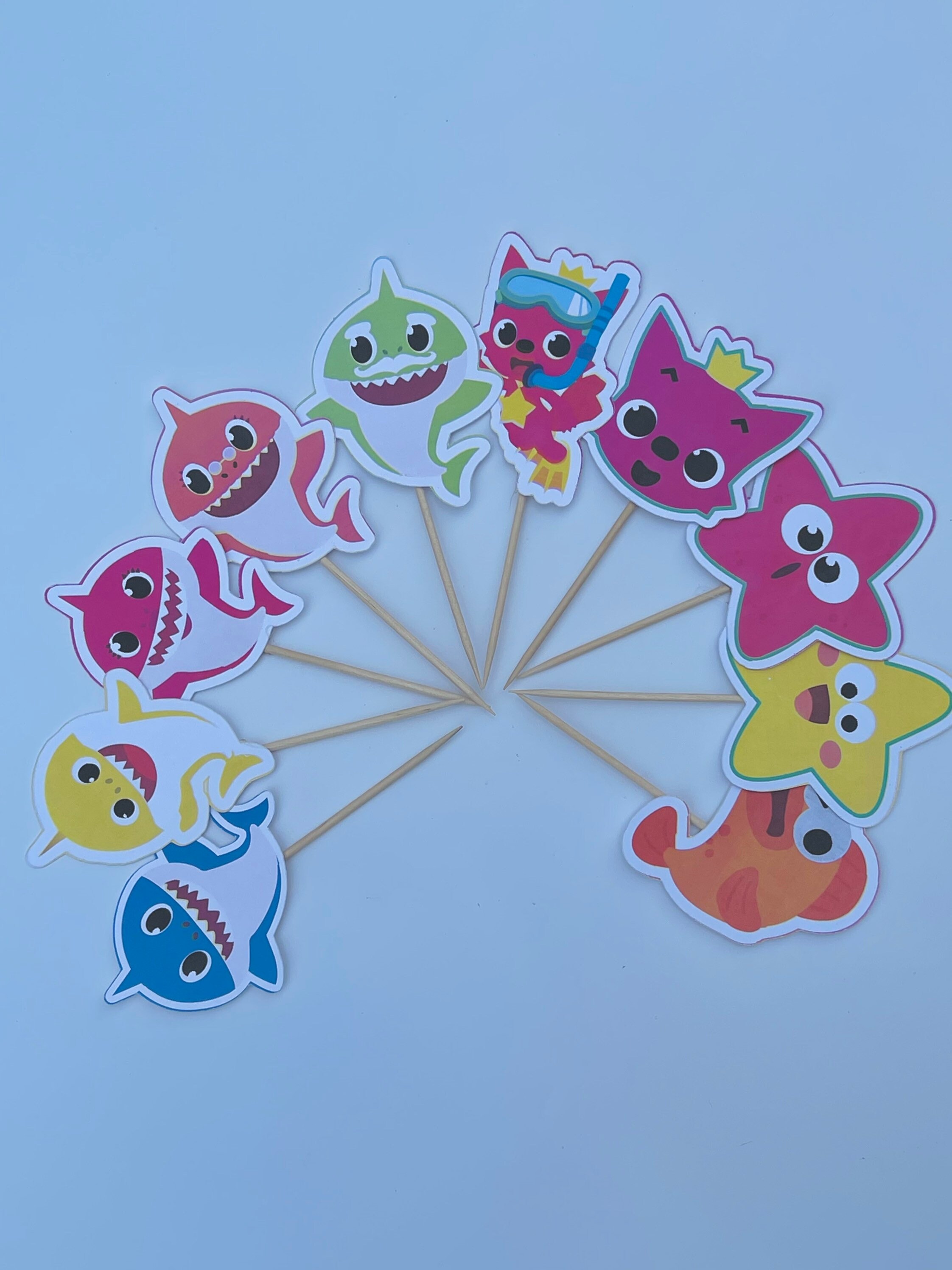 Baby Shark Cutouts and Cupcake Topper - Etsy