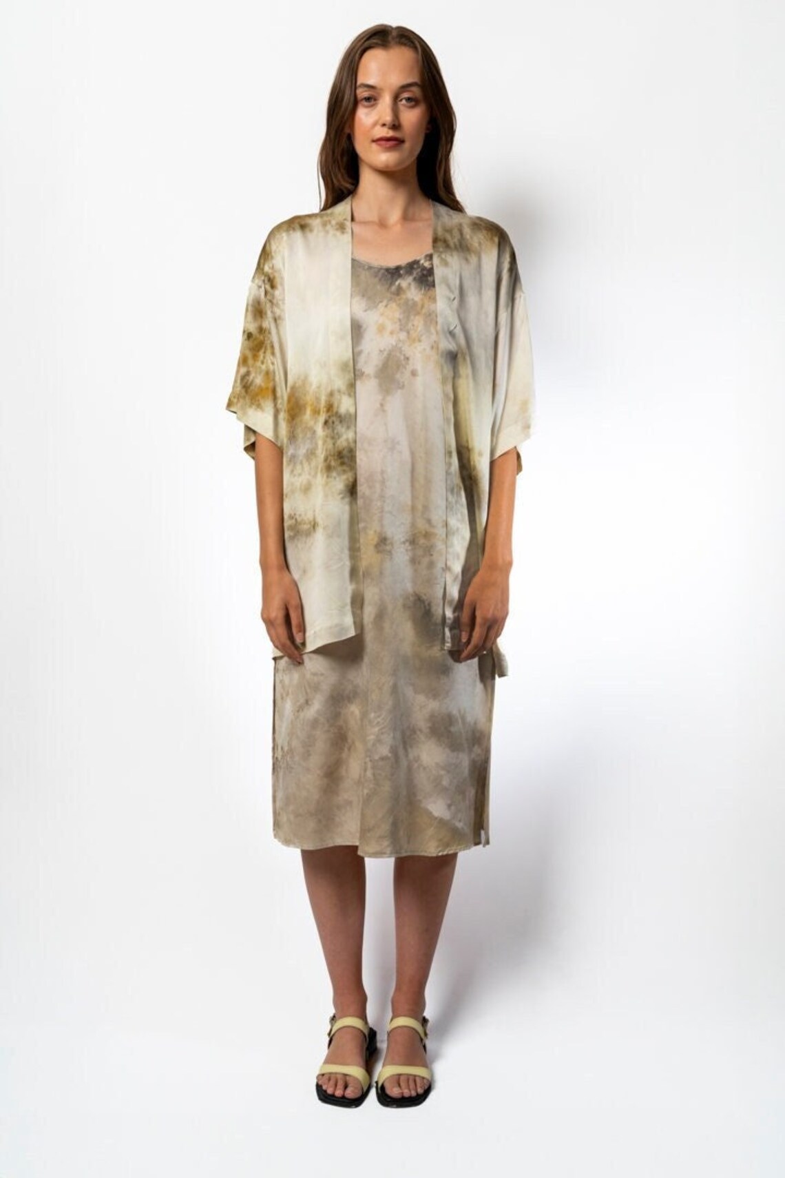 Plant Dyed Silk Duster Jacket - Algae - Etsy