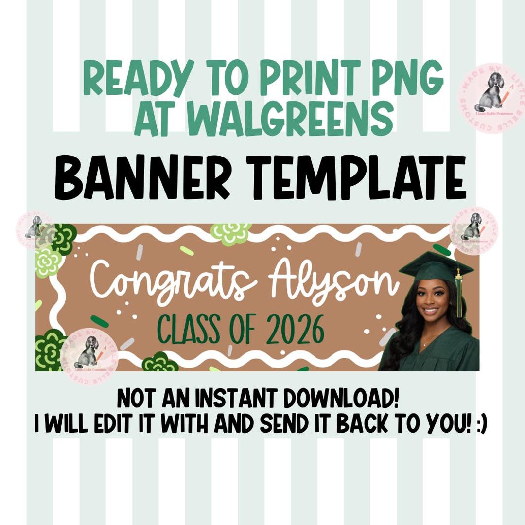 Graduation Banner CUSTOM With Border Print at Walgreens| Walgreens ...