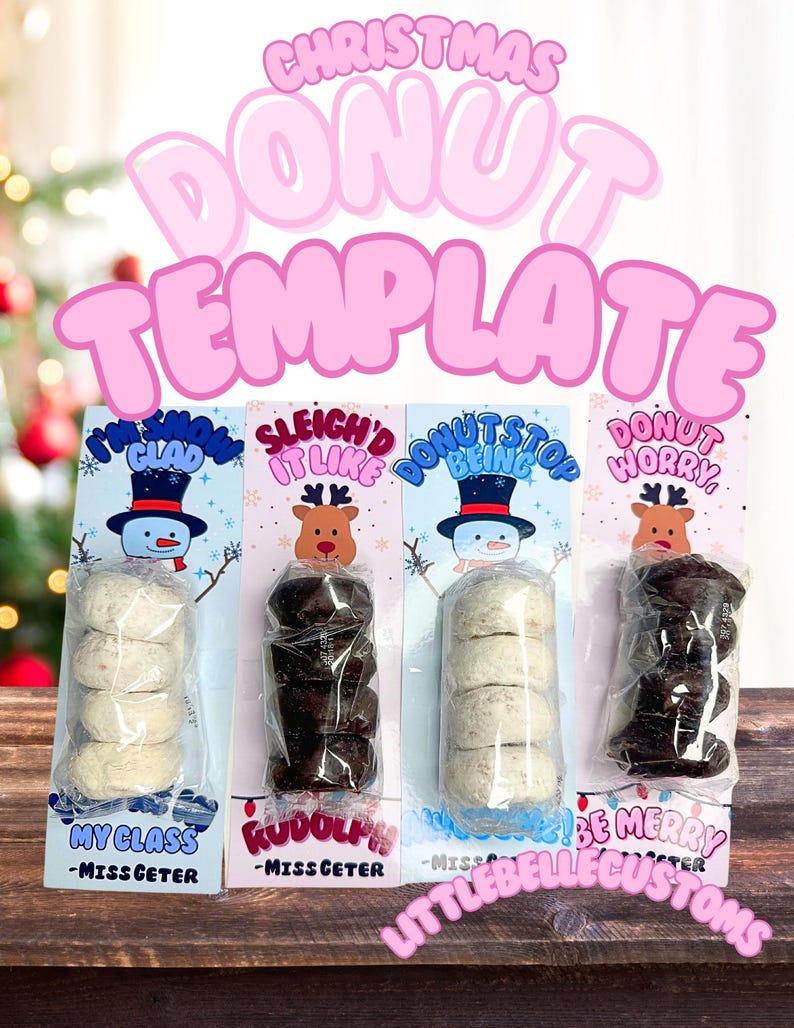 Christmas Donut Snowman Templates | Student & Teacher Gifts | Holiday ...
