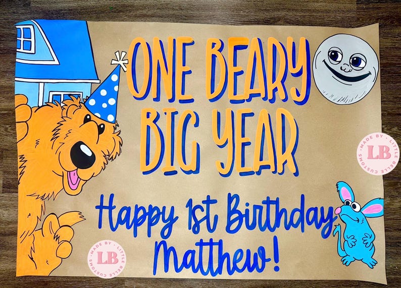 Bear in the Big Blue House Hand Painted Banners | Custom Event Banners ...