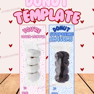 Valentine's Day Donut Templates | Class Party | Printable Gift Tags and ...