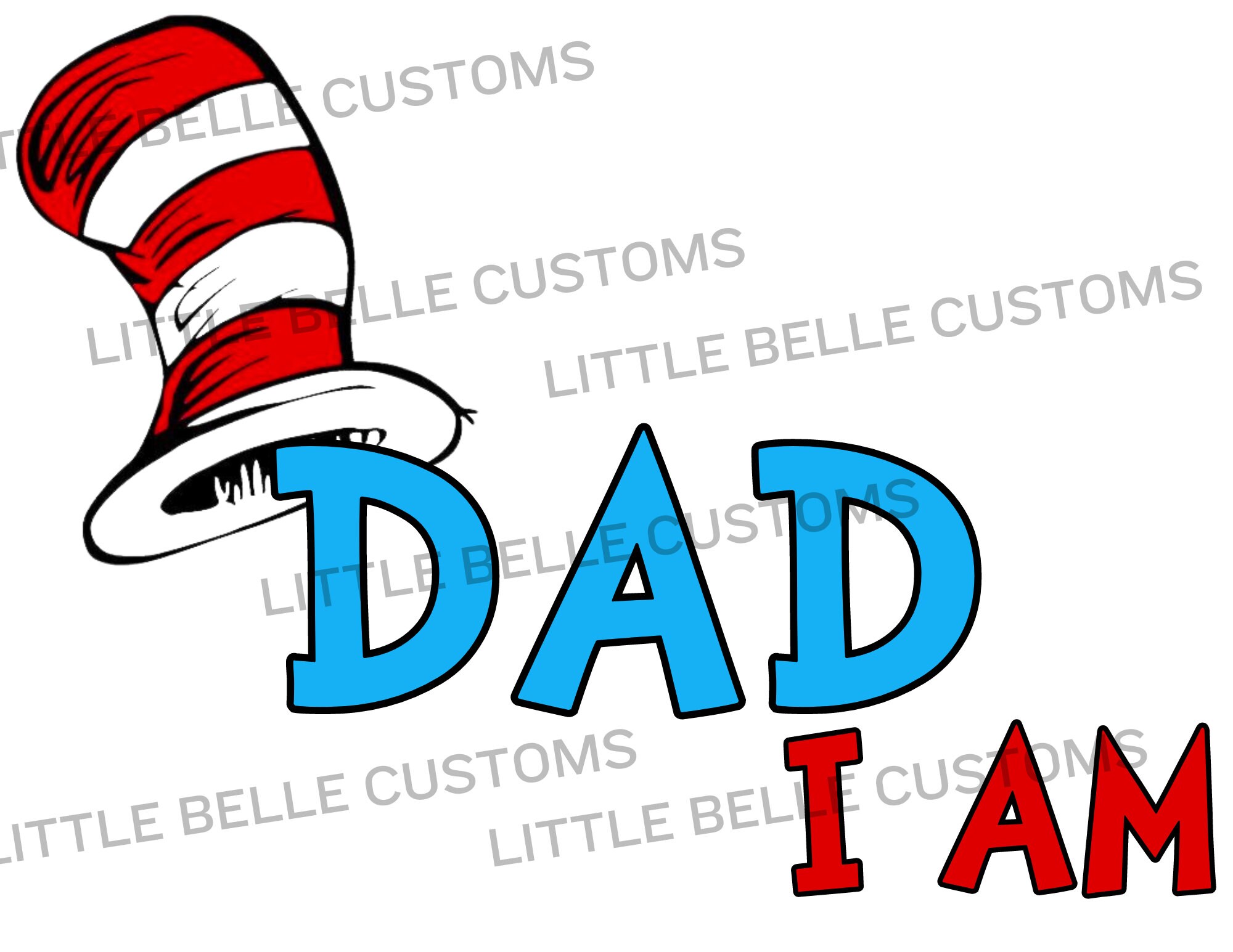 Cat Hat Mom I Am Dad I Am One I Am - Etsy