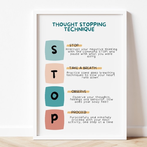 Stop Grounding Technique Coping Skills Coping Strategies | Etsy