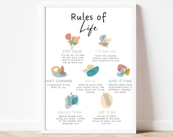 Life Lessons Poster - Etsy