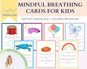 Mindfulness Breathing Cards, Mindful Cards, Calming Corner, Calming ...