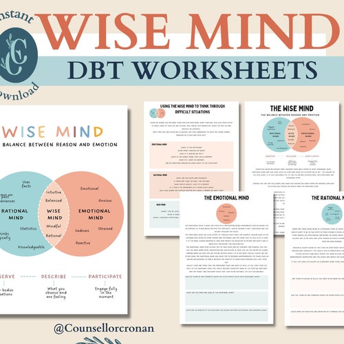 DBT Wise Mind Worksheets DBT Skills DBT Therapy Tools - Etsy