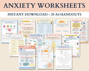 Anxiety Bundle Anxiety Worksheets Therapy Tools Therapy - Etsy UK