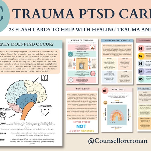 Trauma Therapy Cards PTSD Coping Skills Panic Attacks - Etsy