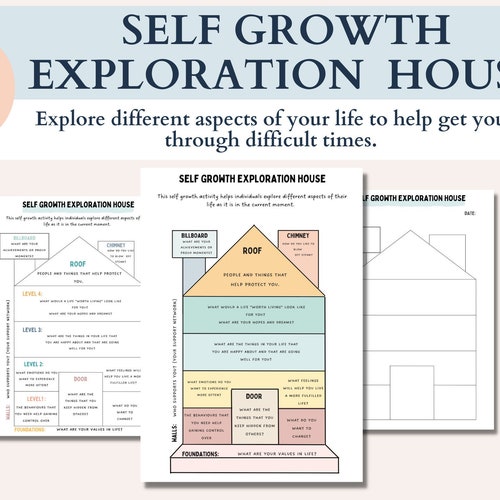 DBT House Anxiety House Worksheet DBT Skills Therapy - Etsy Israel