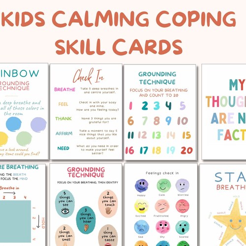 Kids Emotional Regulation Cards Mindfulness Cards Grounding - Etsy